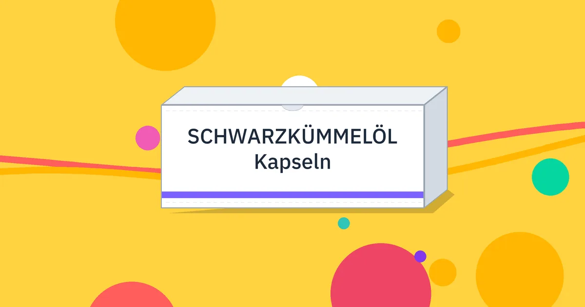 Symbolbild: Packung mit der Aufschrift SCHWARZKÜMMELÖL Kapseln (PZN 03295390) – Verfügbarkeit und Bezug in Apotheken in Frankfurt am Main