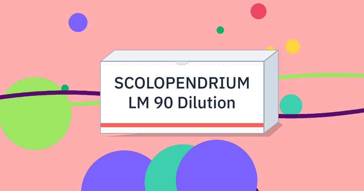 Symbolbild: Packung mit der Aufschrift SCOLOPENDRIUM LM 90 Dilution (PZN 13690785) – Verfügbarkeit und Bezug in Apotheken in Frankfurt am Main