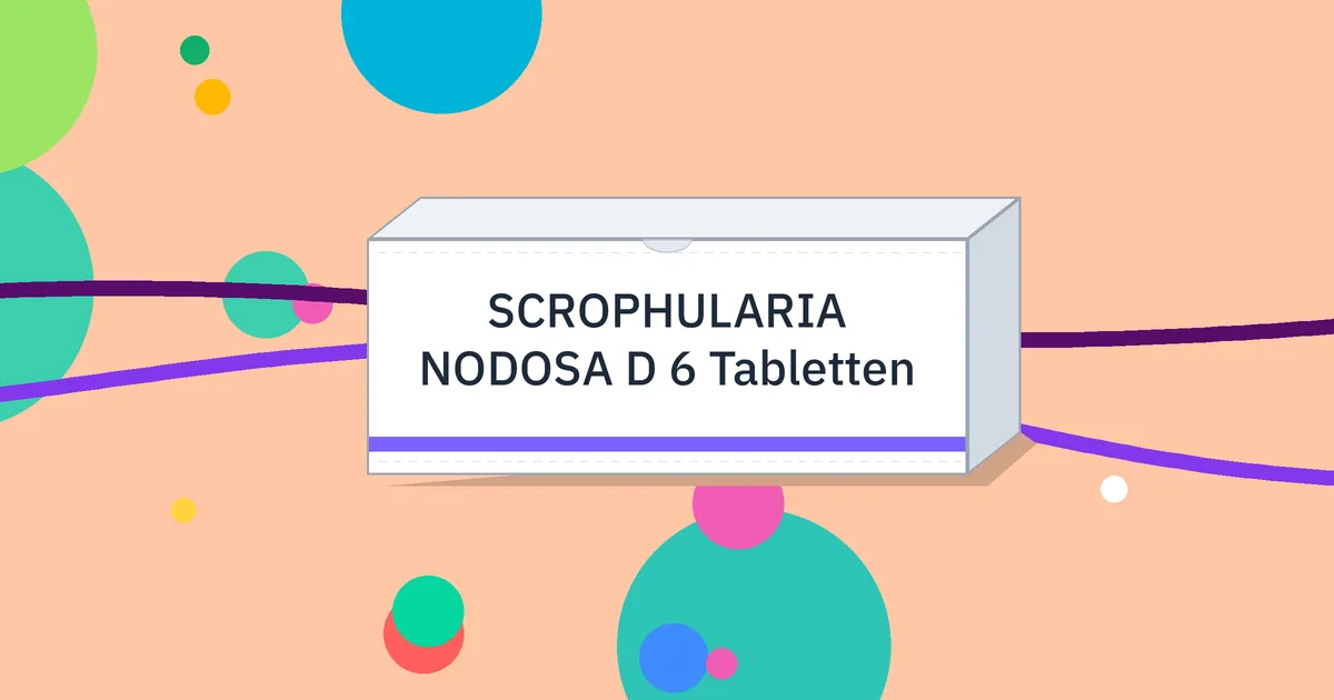 Symbolbild: Packung mit der Aufschrift SCROPHULARIA NODOSA D 6 Tabletten (PZN 07179870) – Verfügbarkeit und Bezug in Apotheken in Frankfurt am Main
