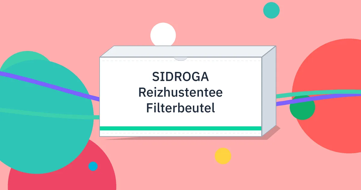 Symbolbild: Packung mit der Aufschrift SIDROGA Reizhustentee Filterbeutel (PZN 00598871) – Verfügbarkeit und Bezug in Apotheken in Frankfurt am Main
