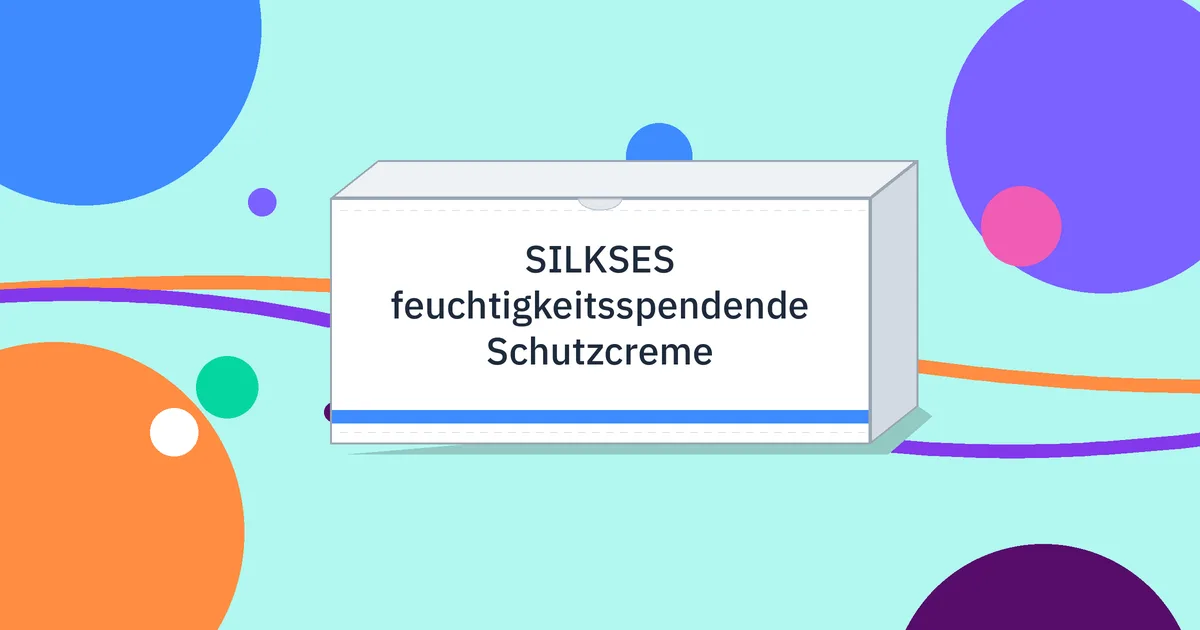 Symbolbild: Packung mit der Aufschrift SILKSES feuchtigkeitsspendende Schutzcreme (PZN 18022427) – Verfügbarkeit und Bezug in Apotheken in Frankfurt am Main
