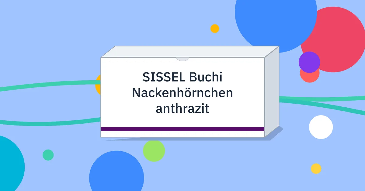 Symbolbild: Packung mit der Aufschrift SISSEL Buchi Nackenhörnchen anthrazit (PZN 01668740) – Verfügbarkeit und Bezug in Apotheken in Frankfurt am Main