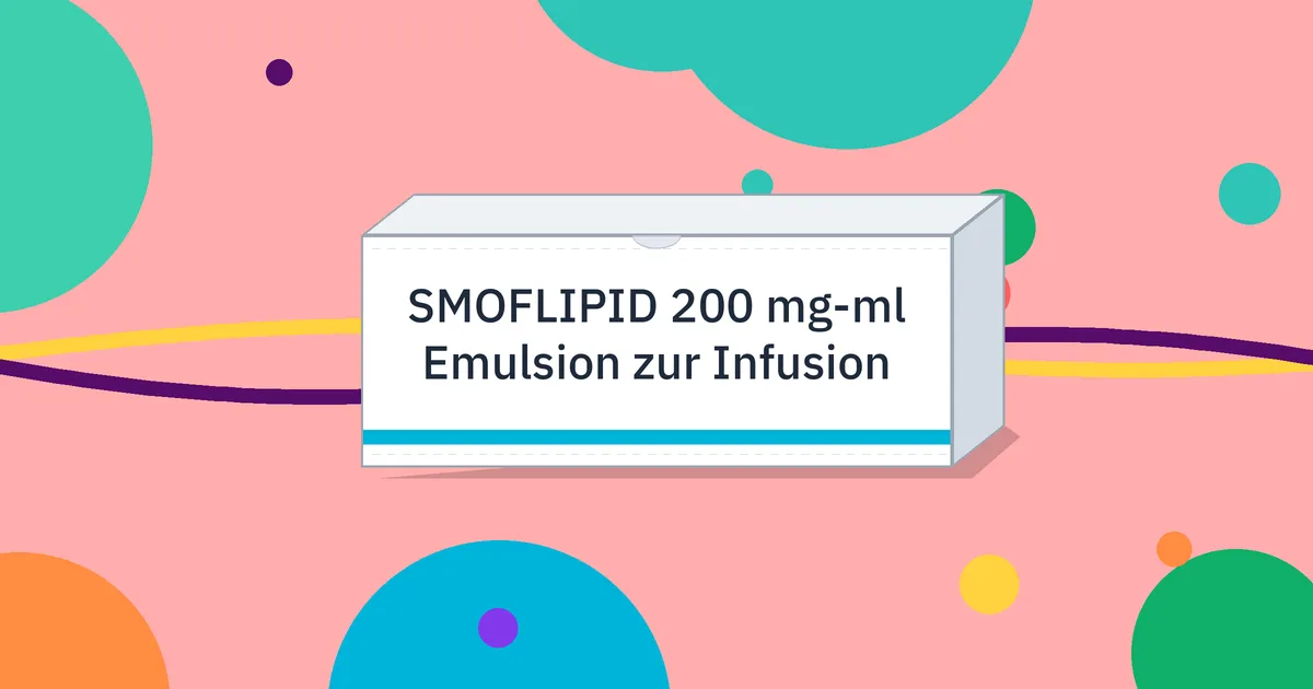 Symbolbild: Packung mit der Aufschrift SMOFLIPID 200 mg-ml Emulsion zur Infusion (PZN 03731632) – Verfügbarkeit und Bezug in Apotheken in Frankfurt am Main