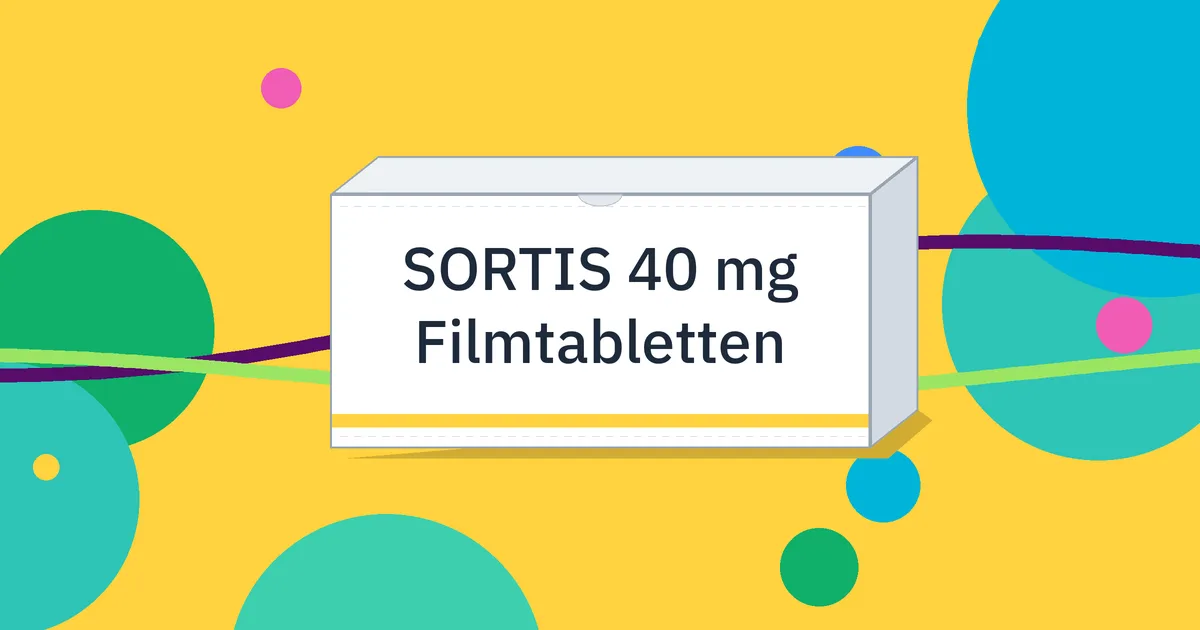 Symbolbild: Packung mit der Aufschrift SORTIS 40 mg Filmtabletten (PZN 16623795) – Verfügbarkeit und Bezug in Apotheken in Frankfurt am Main