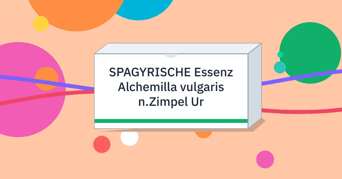 Symbolbild: Packung mit der Aufschrift SPAGYRISCHE Essenz Alchemilla vulgaris n.Zimpel Ur (PZN 11215637) – Verfügbarkeit und Bezug in Apotheken in Frankfurt am Main