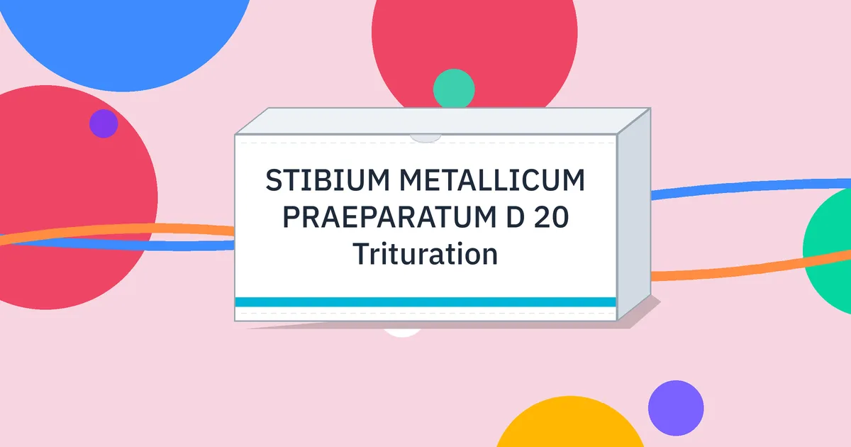 Symbolbild: Packung mit der Aufschrift STIBIUM METALLICUM PRAEPARATUM D 20 Trituration (PZN 02596876) – Verfügbarkeit und Bezug in Apotheken in Frankfurt am Main