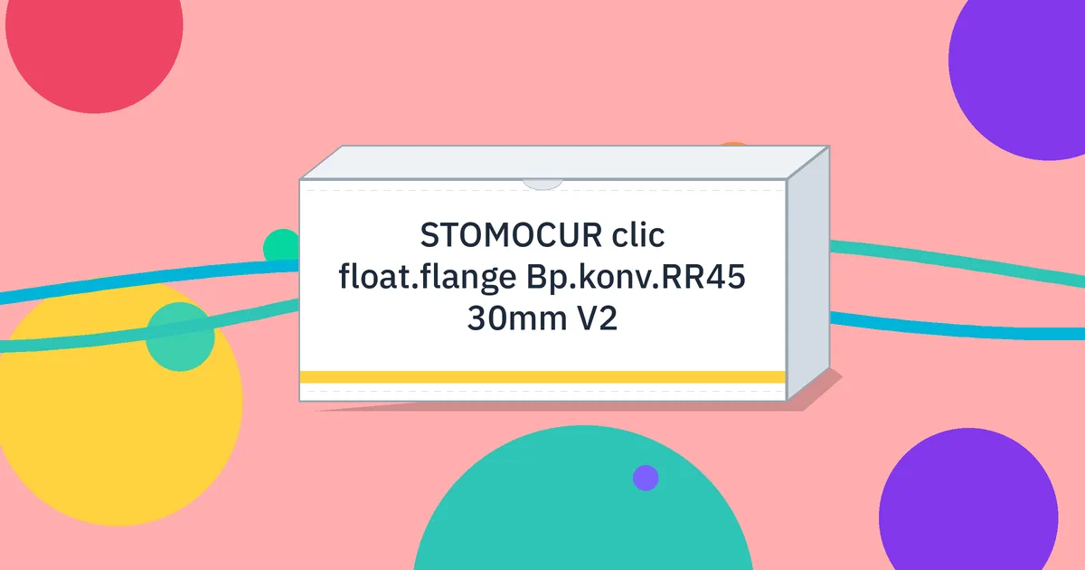 Symbolbild: Packung mit der Aufschrift STOMOCUR clic float.flange Bp.konv.RR45 30mm V2 (PZN 01739517) – Verfügbarkeit und Bezug in Apotheken in Frankfurt am Main