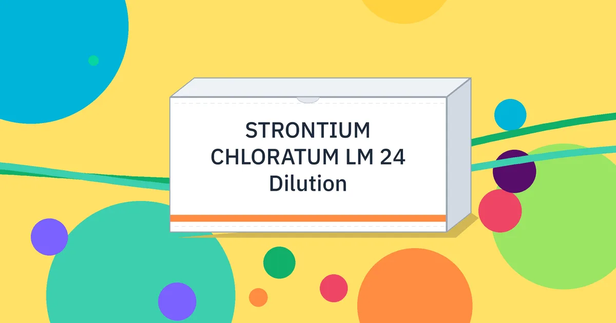 Symbolbild: Packung mit der Aufschrift STRONTIUM CHLORATUM LM 24 Dilution (PZN 13203667) – Verfügbarkeit und Bezug in Apotheken in Frankfurt am Main