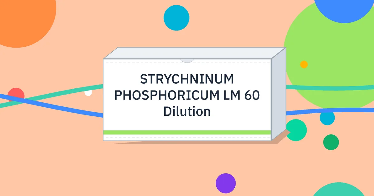 Symbolbild: Packung mit der Aufschrift STRYCHNINUM PHOSPHORICUM LM 60 Dilution (PZN 13207435) – Verfügbarkeit und Bezug in Apotheken in Frankfurt am Main