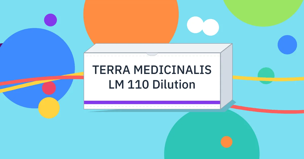 Symbolbild: Packung mit der Aufschrift TERRA MEDICINALIS LM 110 Dilution (PZN 13217416) – Verfügbarkeit und Bezug in Apotheken in Frankfurt am Main