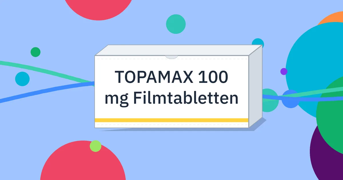 Symbolbild: Packung mit der Aufschrift TOPAMAX 100 mg Filmtabletten (PZN 00753952) – Verfügbarkeit und Bezug in Apotheken in Frankfurt am Main