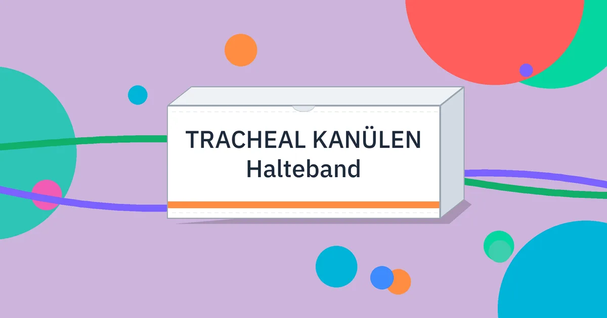 Symbolbild: Packung mit der Aufschrift TRACHEAL KANÜLEN Halteband (PZN 04110292) – Verfügbarkeit und Bezug in Apotheken in Frankfurt am Main