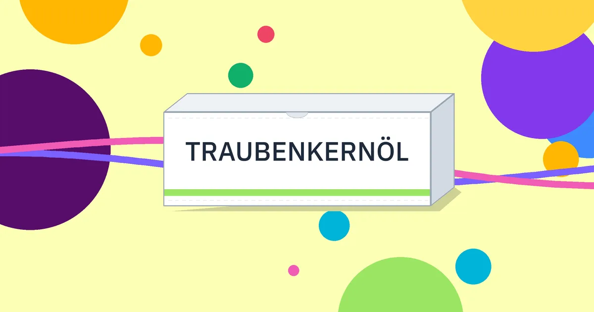 Symbolbild: Packung mit der Aufschrift TRAUBENKERNÖL (PZN 19778251) – Verfügbarkeit und Bezug in Apotheken in Frankfurt am Main