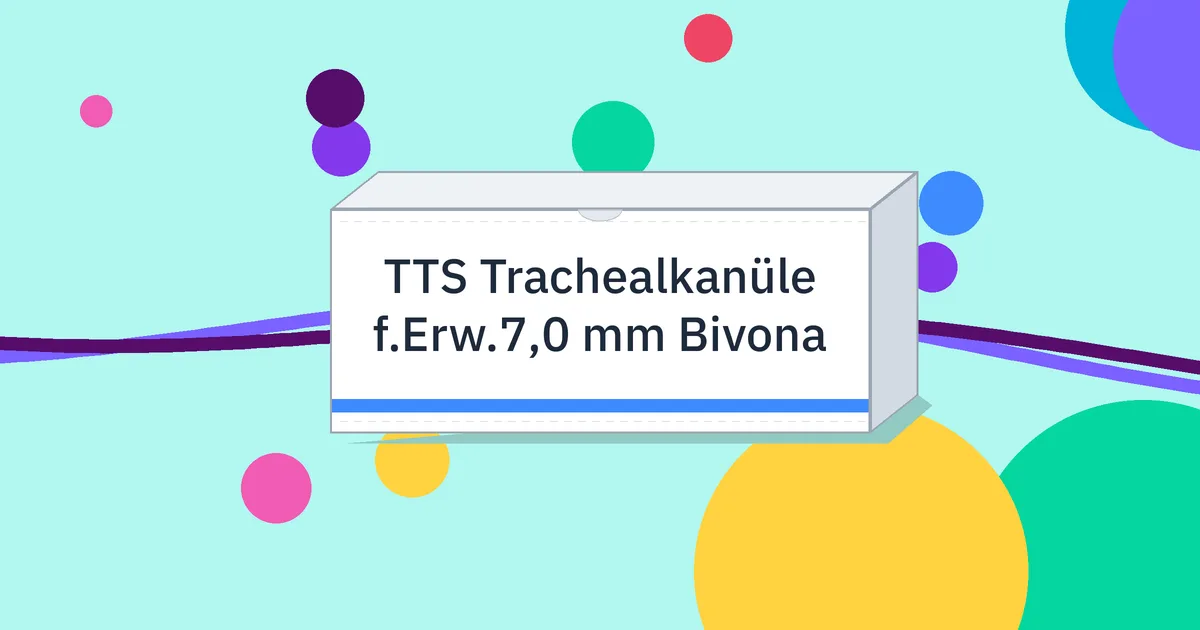 Symbolbild: Packung mit der Aufschrift TTS Trachealkanüle f.Erw.7,0 mm Bivona (PZN 01552078) – Verfügbarkeit und Bezug in Apotheken in Frankfurt am Main