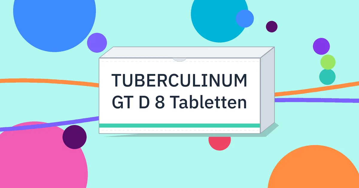 Symbolbild: Packung mit der Aufschrift TUBERCULINUM GT D 8 Tabletten (PZN 07460383) – Verfügbarkeit und Bezug in Apotheken in Frankfurt am Main