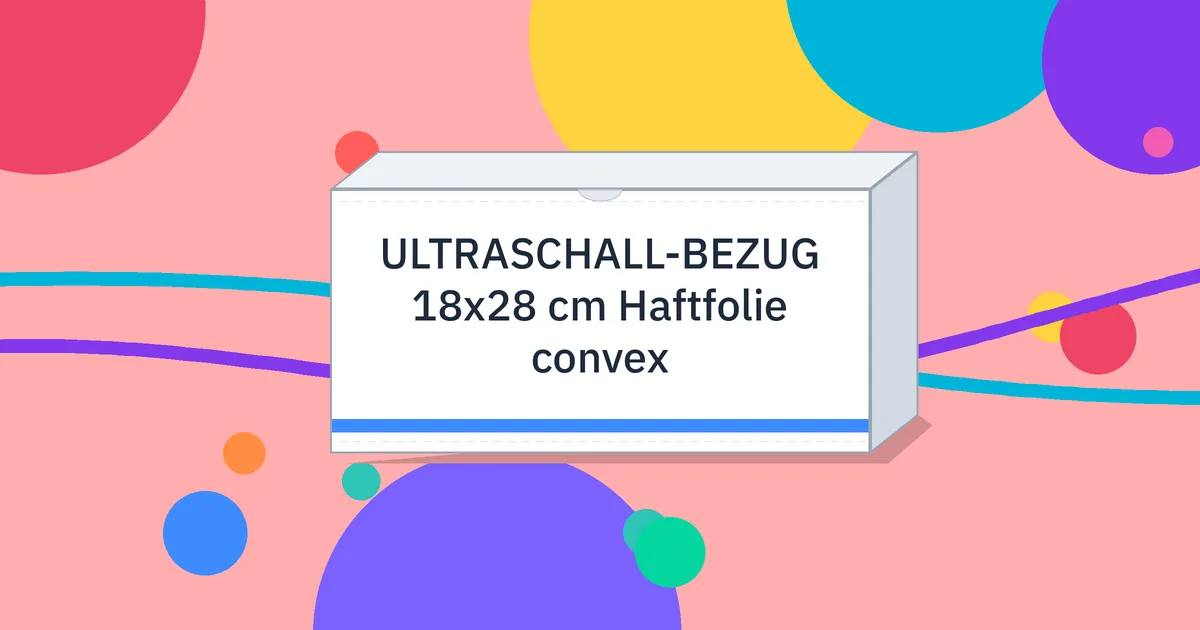 Symbolbild: Packung mit der Aufschrift ULTRASCHALL-BEZUG 18x28 cm Haftfolie convex (PZN 07599632) – Verfügbarkeit und Bezug in Apotheken in Frankfurt am Main