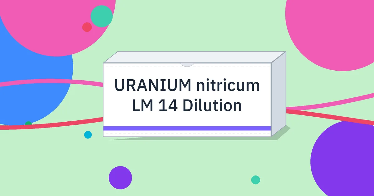 Symbolbild: Packung mit der Aufschrift URANIUM nitricum LM 14 Dilution (PZN 13256267) – Verfügbarkeit und Bezug in Apotheken in Frankfurt am Main