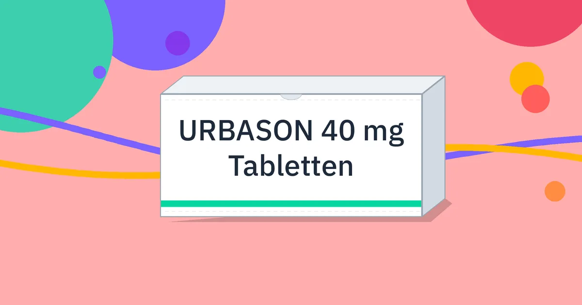 Symbolbild: Packung mit der Aufschrift URBASON 40 mg Tabletten (PZN 01064746) – Verfügbarkeit und Bezug in Apotheken in Frankfurt am Main