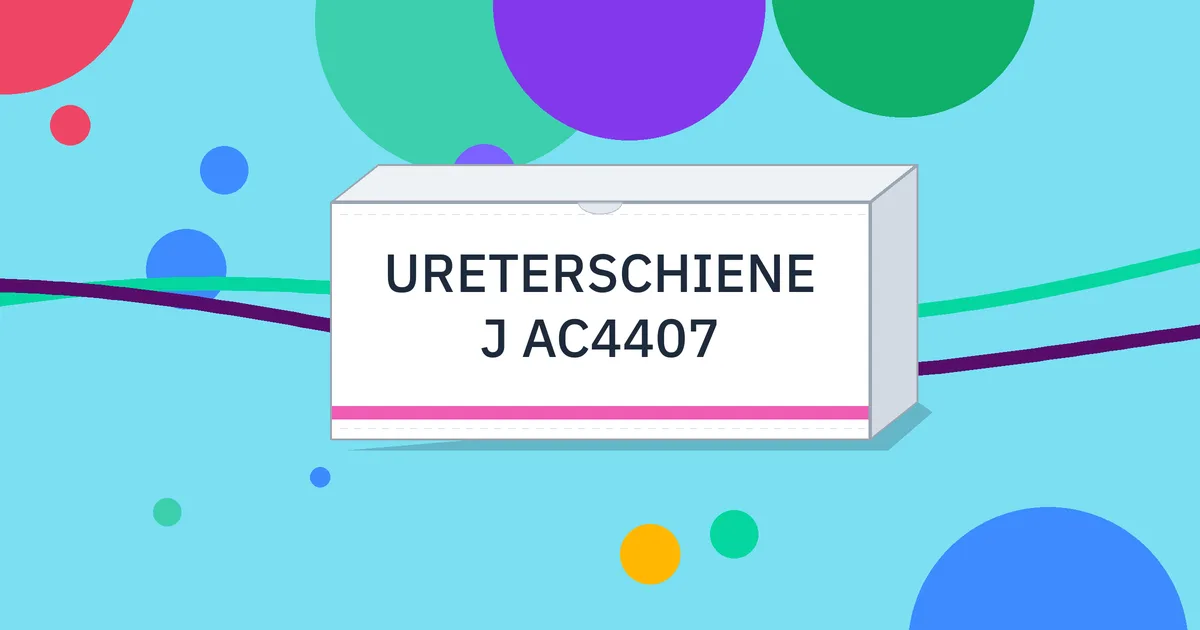 Symbolbild: Packung mit der Aufschrift URETERSCHIENE J AC4407 (PZN 00153063) – Verfügbarkeit und Bezug in Apotheken in Frankfurt am Main