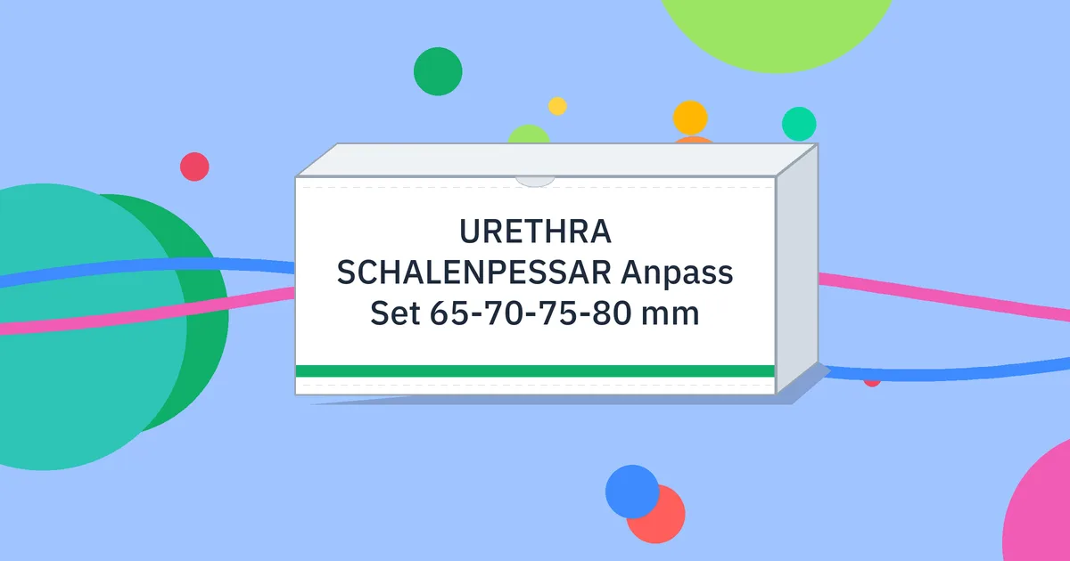 Symbolbild: Packung mit der Aufschrift URETHRA SCHALENPESSAR Anpass Set 65-70-75-80 mm (PZN 01851214) – Verfügbarkeit und Bezug in Apotheken in Frankfurt am Main