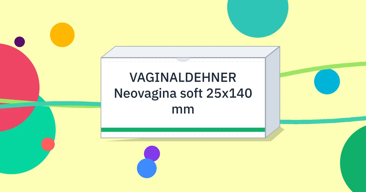 Symbolbild: Packung mit der Aufschrift VAGINALDEHNER Neovagina soft 25x140 mm (PZN 01827954) – Verfügbarkeit und Bezug in Apotheken in Frankfurt am Main