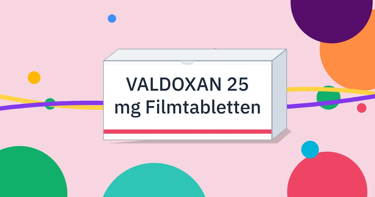 Symbolbild: Packung mit der Aufschrift VALDOXAN 25 mg Filmtabletten (PZN 09003879) – Verfügbarkeit und Bezug in Apotheken in Frankfurt am Main