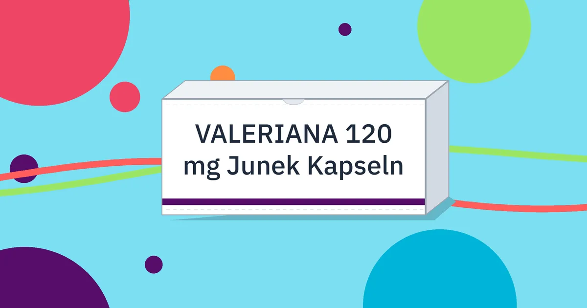 Symbolbild: Packung mit der Aufschrift VALERIANA 120 mg Junek Kapseln (PZN 10336592) – Verfügbarkeit und Bezug in Apotheken in Frankfurt am Main