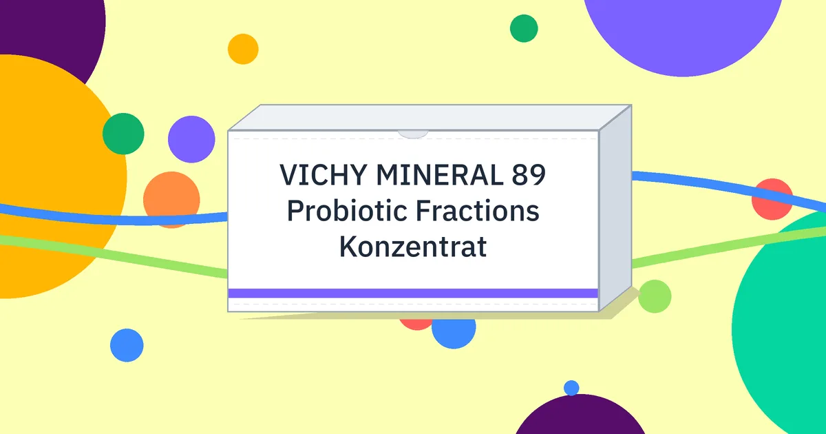 Symbolbild: Packung mit der Aufschrift VICHY MINERAL 89 Probiotic Fractions Konzentrat (PZN 16782571) – Verfügbarkeit und Bezug in Apotheken in Frankfurt am Main