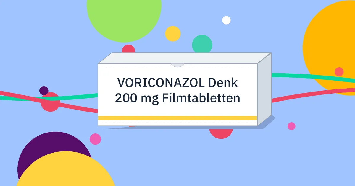 Symbolbild: Packung mit der Aufschrift VORICONAZOL Denk 200 mg Filmtabletten (PZN 11864347) – Verfügbarkeit und Bezug in Apotheken in Frankfurt am Main