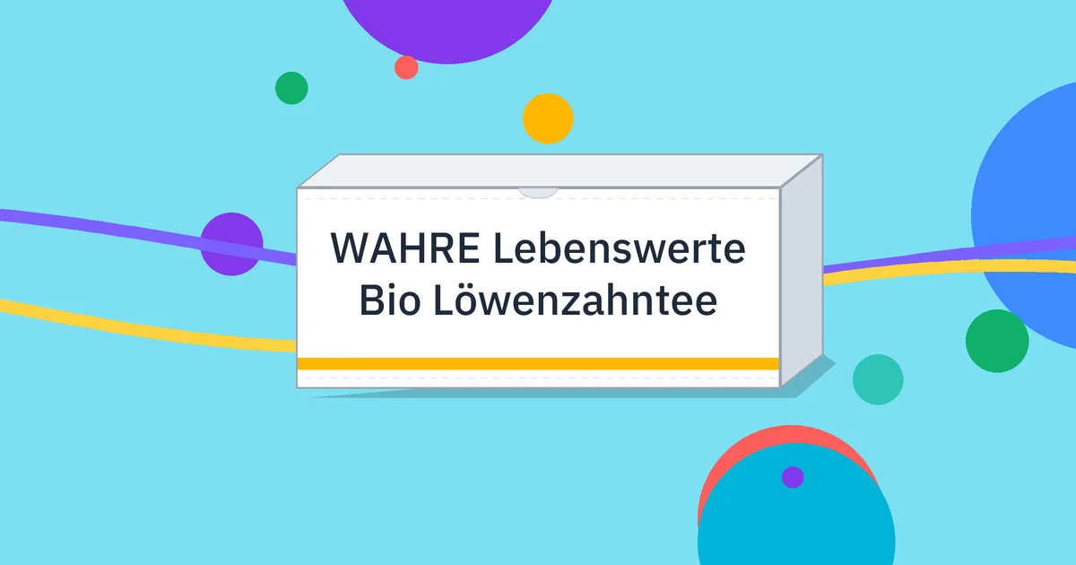 Symbolbild: Packung mit der Aufschrift WAHRE Lebenswerte Bio Löwenzahntee (PZN 20646661) – Verfügbarkeit und Bezug in Apotheken in Frankfurt am Main