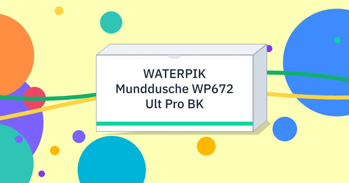 Symbolbild: Packung mit der Aufschrift WATERPIK Munddusche WP672 Ult Pro BK (PZN 18783250) – Verfügbarkeit und Bezug in Apotheken in Frankfurt am Main