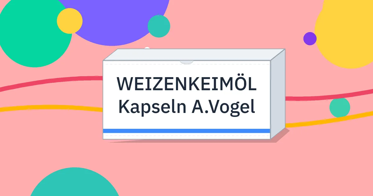 Symbolbild: Packung mit der Aufschrift WEIZENKEIMÖL Kapseln A.Vogel (PZN 03763603) – Verfügbarkeit und Bezug in Apotheken in Frankfurt am Main