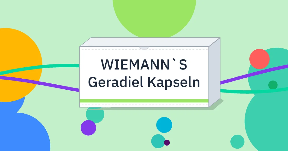 Symbolbild: Packung mit der Aufschrift WIEMANN`S Geradiel Kapseln (PZN 02431371) – Verfügbarkeit und Bezug in Apotheken in Frankfurt am Main