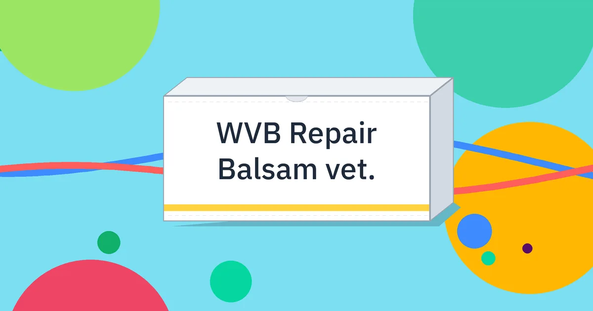 Symbolbild: Packung mit der Aufschrift WVB Repair Balsam vet. (PZN 19815868) – Verfügbarkeit und Bezug in Apotheken in Frankfurt am Main