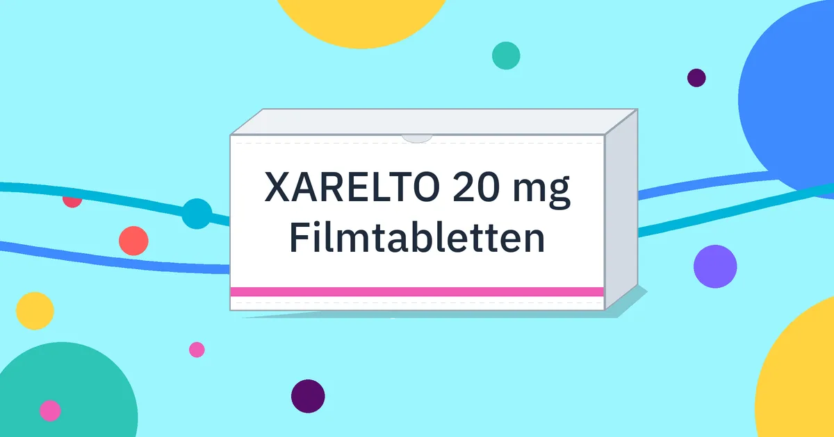 Symbolbild: Packung mit der Aufschrift XARELTO 20 mg Filmtabletten (PZN 19119962) – Verfügbarkeit und Bezug in Apotheken in Frankfurt am Main