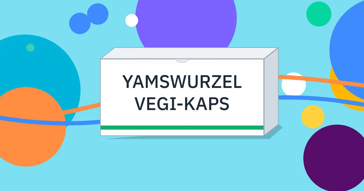 Symbolbild: Packung mit der Aufschrift YAMSWURZEL VEGI-KAPS (PZN 00471024) – Verfügbarkeit und Bezug in Apotheken in Frankfurt am Main