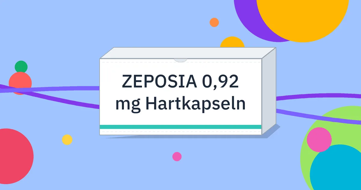 Symbolbild: Packung mit der Aufschrift ZEPOSIA 0,92 mg Hartkapseln (PZN 17368017) – Verfügbarkeit und Bezug in Apotheken in Frankfurt am Main