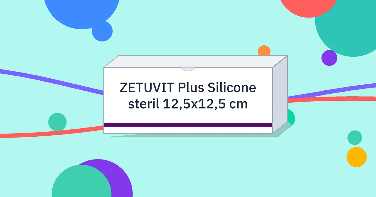 Symbolbild: Packung mit der Aufschrift ZETUVIT Plus Silicone steril 12,5x12,5 cm (PZN 19679767) – Verfügbarkeit und Bezug in Apotheken in Frankfurt am Main