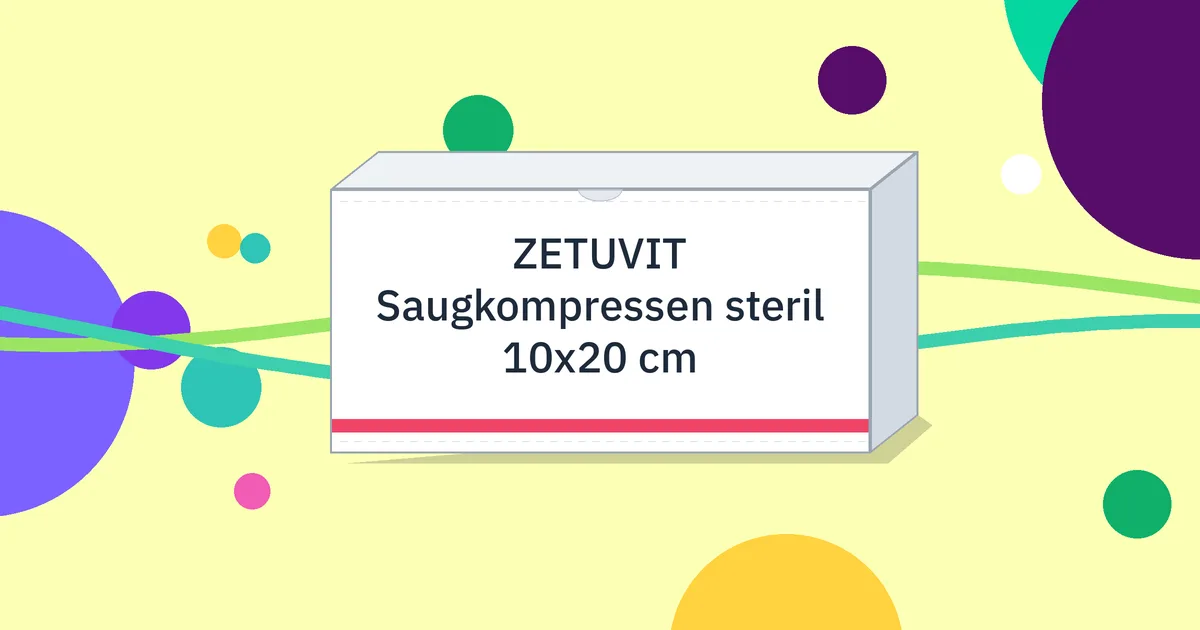 Symbolbild: Packung mit der Aufschrift ZETUVIT Saugkompressen steril 10x20 cm (PZN 12559735) – Verfügbarkeit und Bezug in Apotheken in Frankfurt am Main