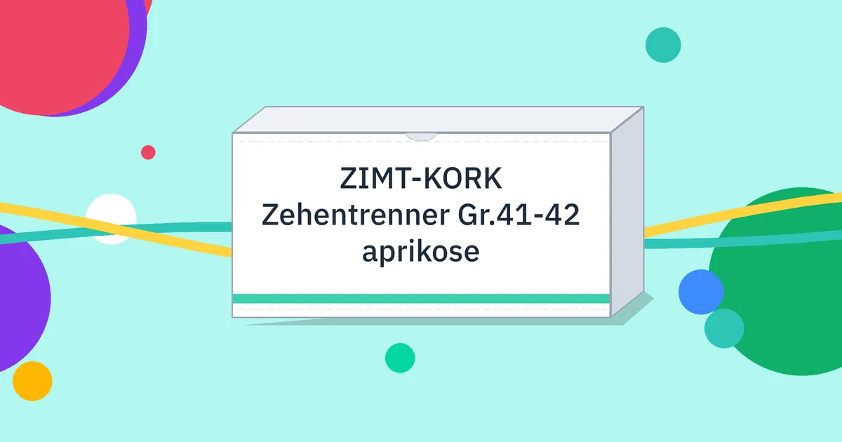 Symbolbild: Packung mit der Aufschrift ZIMT-KORK Zehentrenner Gr.41-42 aprikose (PZN 18390929) – Verfügbarkeit und Bezug in Apotheken in Frankfurt am Main