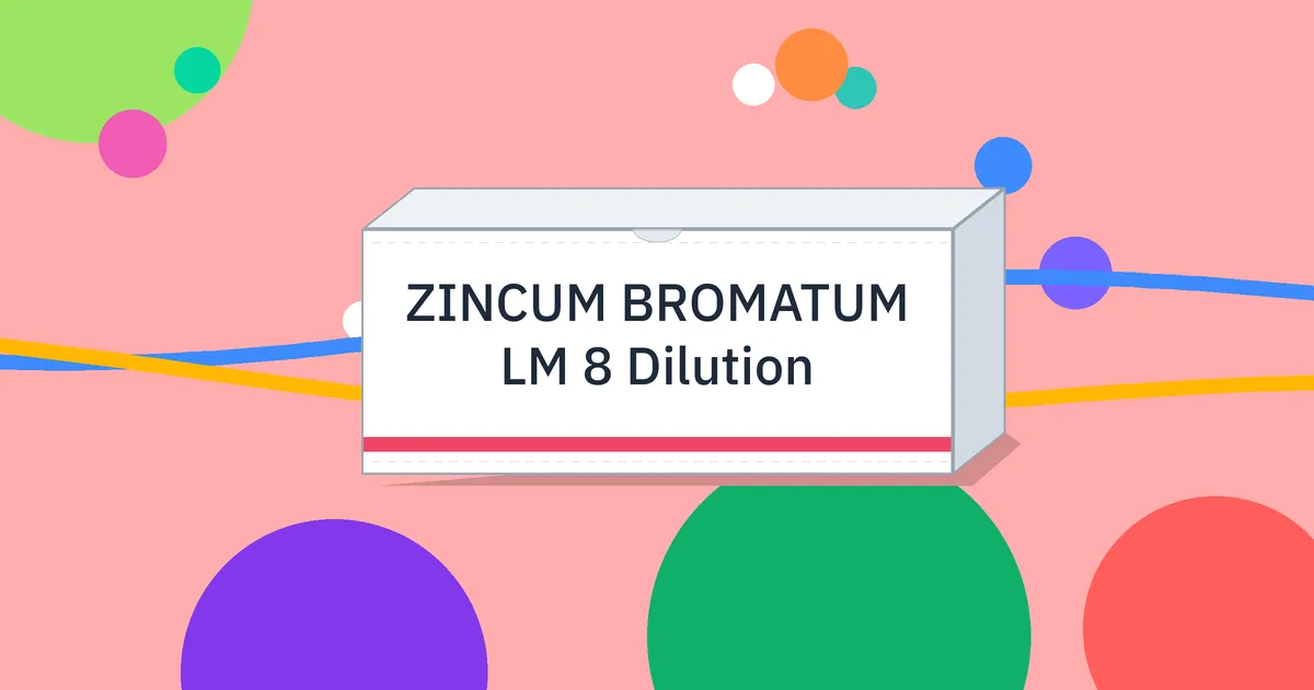Symbolbild: Packung mit der Aufschrift ZINCUM BROMATUM LM 8 Dilution (PZN 13291306) – Verfügbarkeit und Bezug in Apotheken in Frankfurt am Main