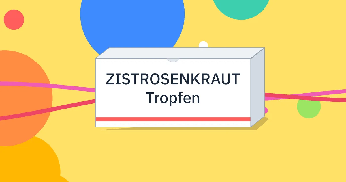 Symbolbild: Packung mit der Aufschrift ZISTROSENKRAUT Tropfen (PZN 17377476) – Verfügbarkeit und Bezug in Apotheken in Frankfurt am Main
