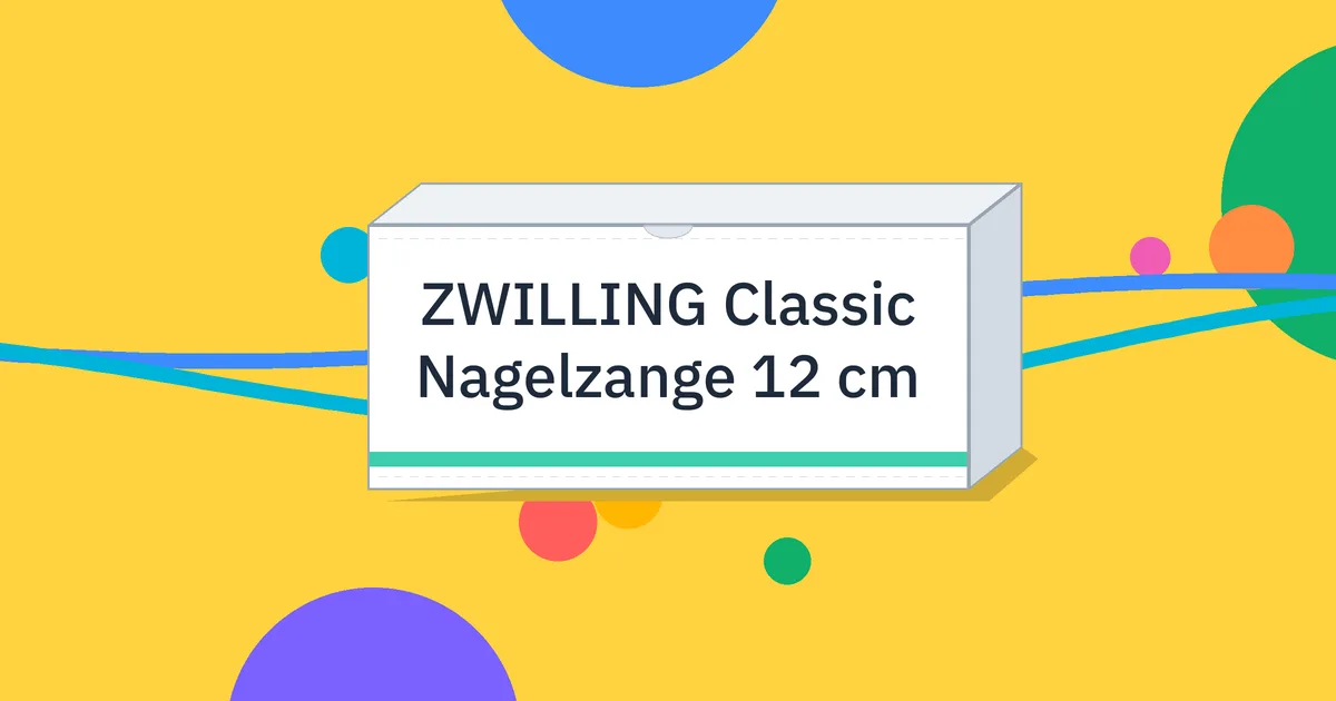 Symbolbild: Packung mit der Aufschrift ZWILLING Classic Nagelzange 12 cm (PZN 02038745) – Verfügbarkeit und Bezug in Apotheken in Frankfurt am Main