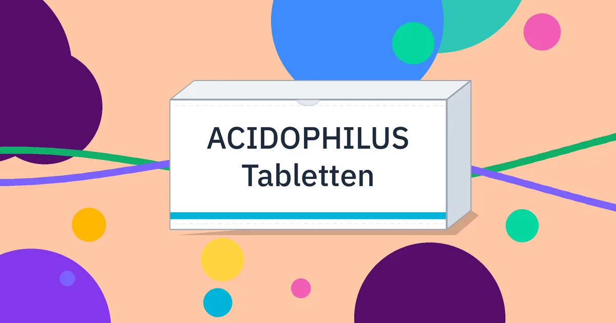Symbolbild: Packung mit der Aufschrift ACIDOPHILUS Tabletten (PZN 03837336) – Verfügbarkeit und Bezug in Apotheken in Frankfurt am Main