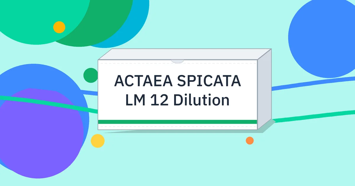 Symbolbild: Packung mit der Aufschrift ACTAEA SPICATA LM 12 Dilution (PZN 13293535) – Verfügbarkeit und Bezug in Apotheken in Frankfurt am Main