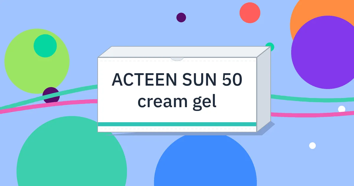 Symbolbild: Packung mit der Aufschrift ACTEEN SUN 50 cream gel (PZN 11892556) – Verfügbarkeit und Bezug in Apotheken in Frankfurt am Main