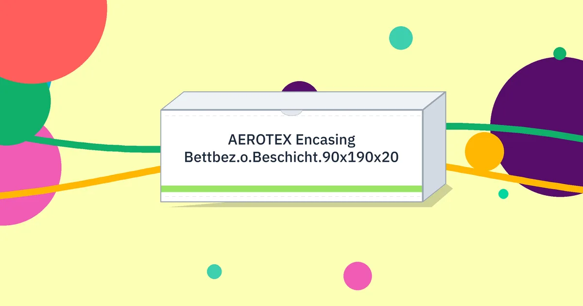 Symbolbild: Packung mit der Aufschrift AEROTEX Encasing Bettbez.o.Beschicht.90x190x20 (PZN 03392182) – Verfügbarkeit und Bezug in Apotheken in Frankfurt am Main