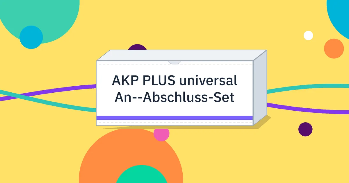 Symbolbild: Packung mit der Aufschrift AKP PLUS universal An--Abschluss-Set (PZN 20601730) – Verfügbarkeit und Bezug in Apotheken in Frankfurt am Main