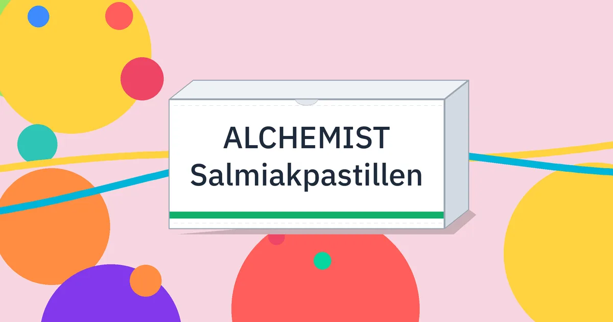 Symbolbild: Packung mit der Aufschrift ALCHEMIST Salmiakpastillen (PZN 12519090) – Verfügbarkeit und Bezug in Apotheken in Frankfurt am Main