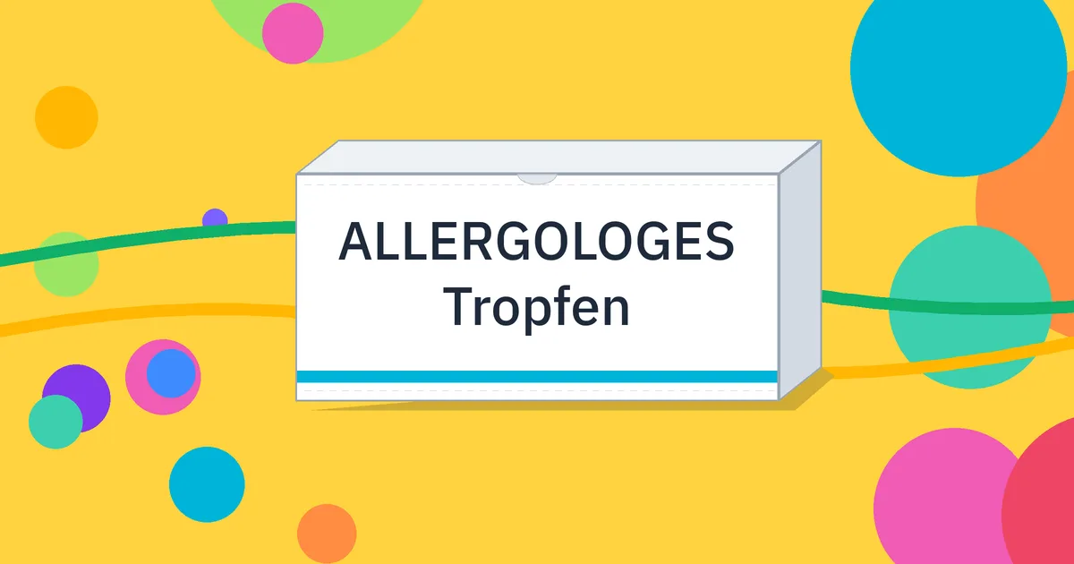 Symbolbild: Packung mit der Aufschrift ALLERGOLOGES Tropfen (PZN 00910512) – Verfügbarkeit und Bezug in Apotheken in Frankfurt am Main